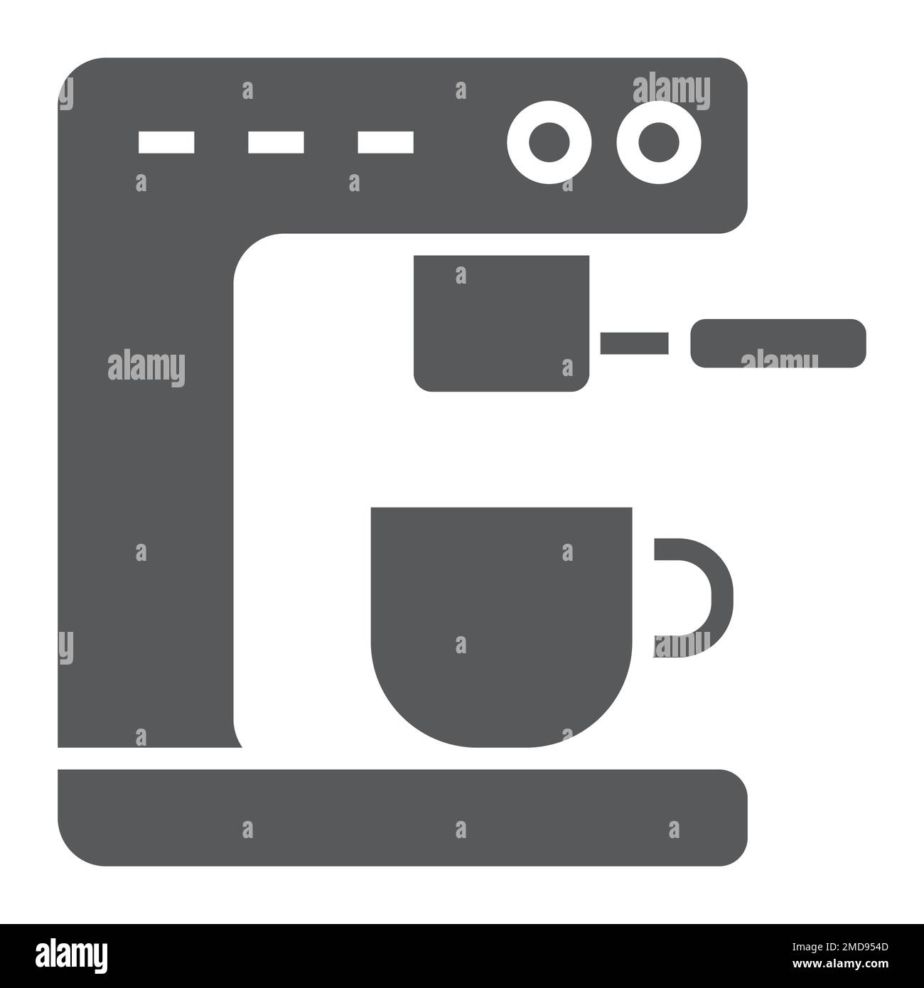 Coffee machine glyph icon, kitchen and cooking, cup sign vector ...