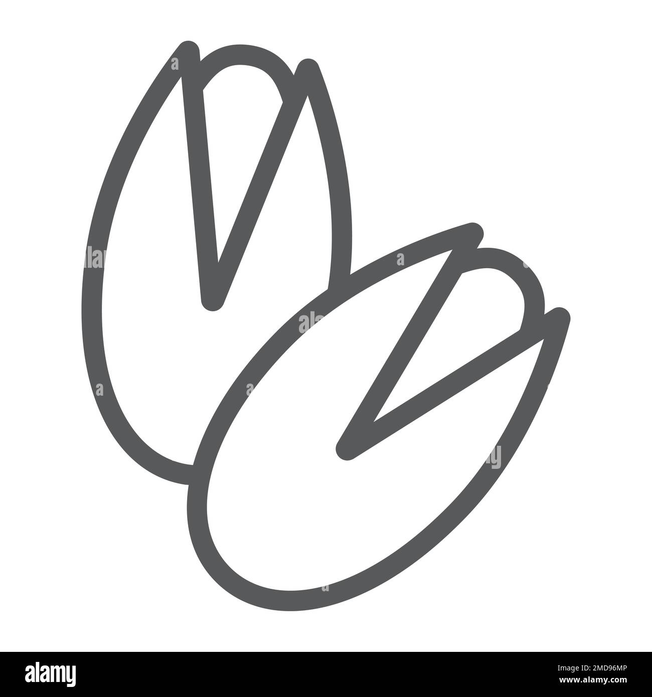 Pistachio line icon, vegetable and nut, vegetarian sign, vector ...