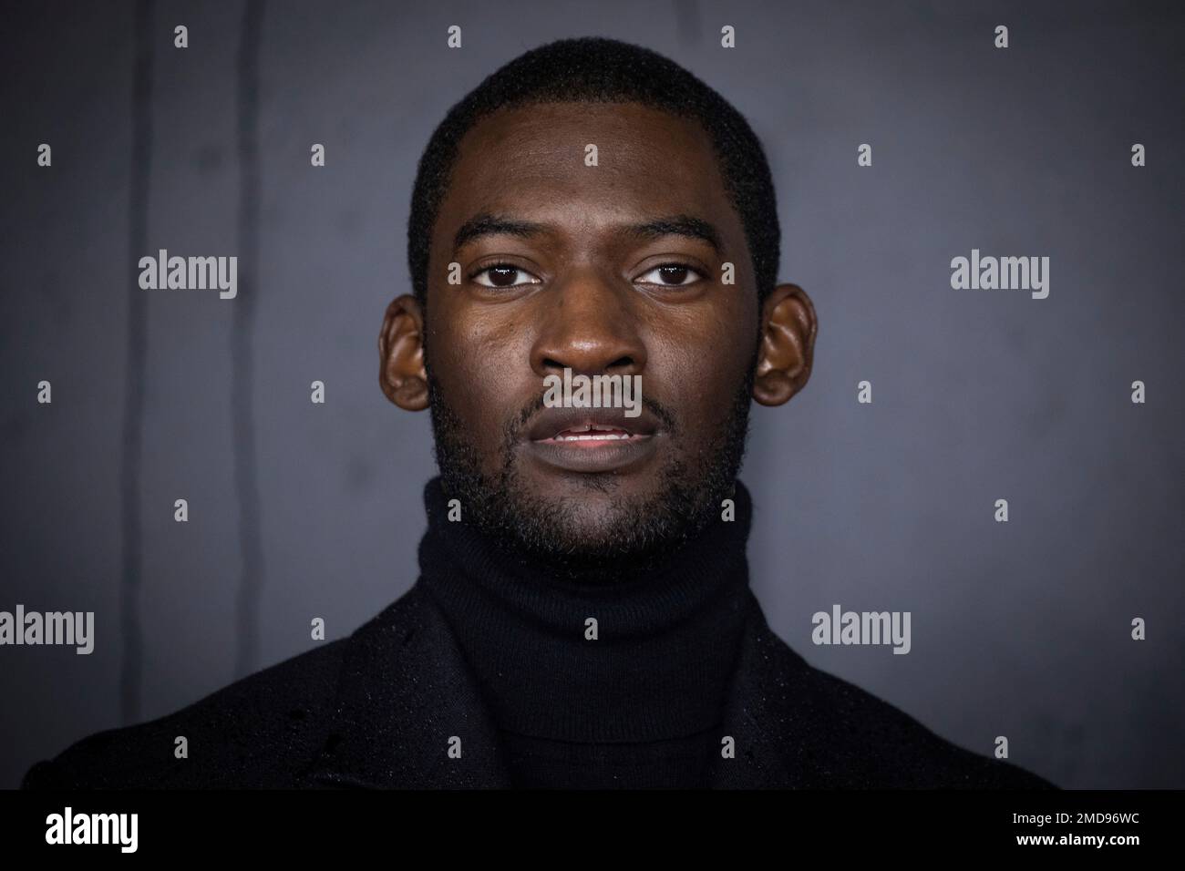 Malachi Kirby poses for photographers upon arrival at the premiere of ...