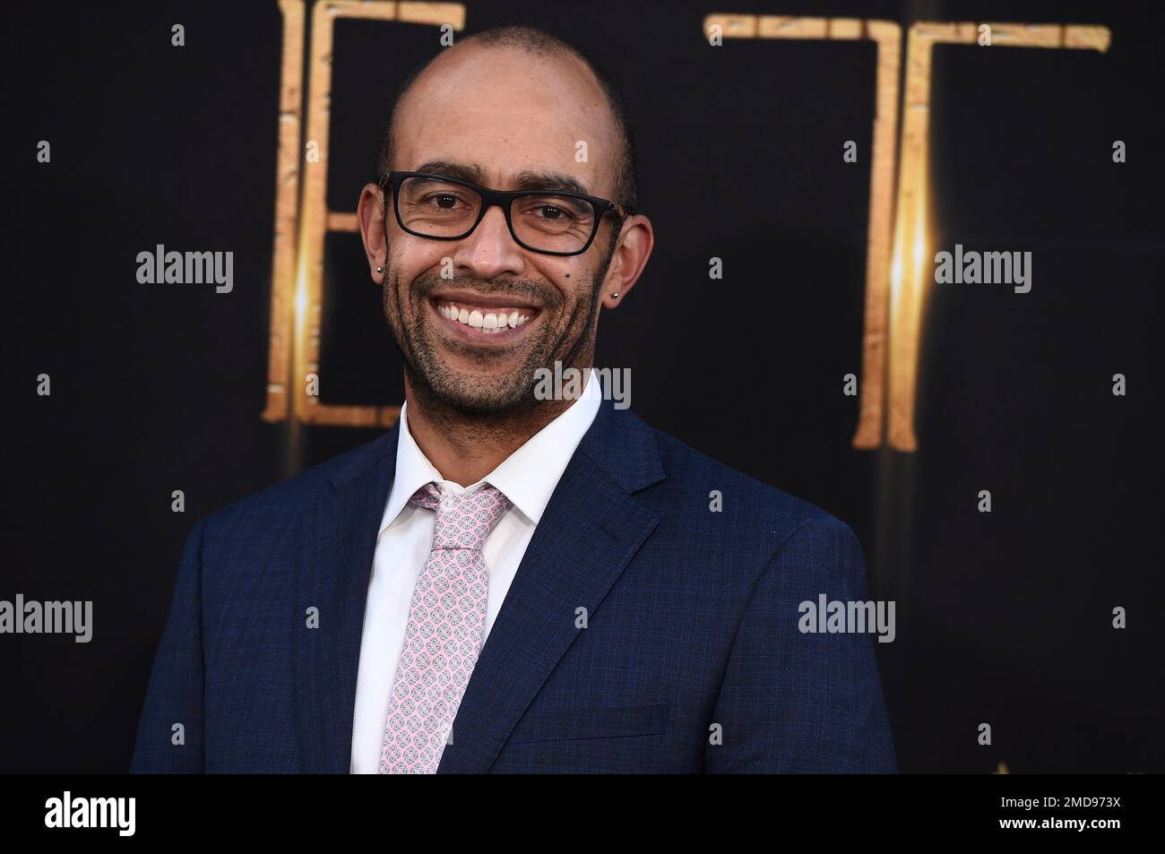 Nate Moore arrives at the premiere of "Eternals" on Monday, Oct. 18 ...