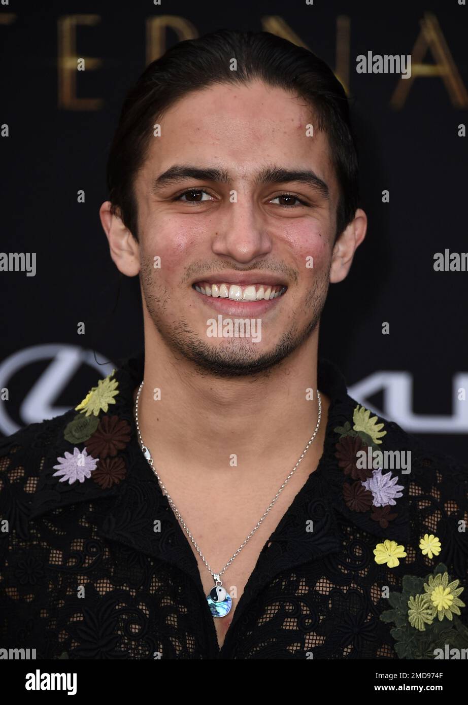 Aramis Knight arrives at the premiere of "Eternals" on Monday, Oct. 18 ...