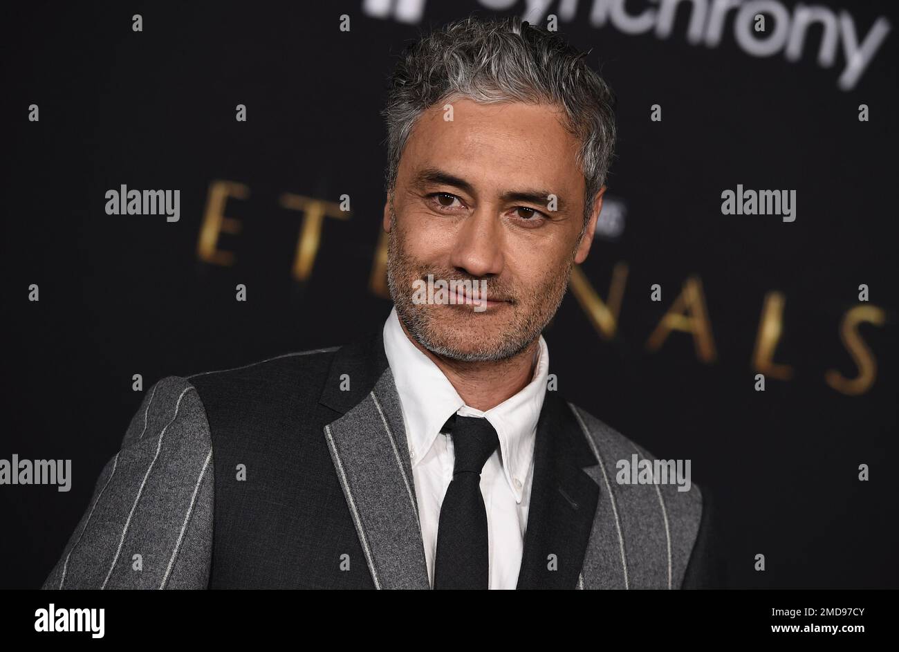 Taika Waititi arrives at the premiere of "Eternals" on Monday, Oct. 18 ...