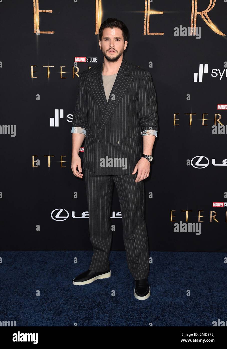 Cast member Kit Harington arrives at the premiere of "Eternals" on Monday, Oct. 18. 2021, in Los ...