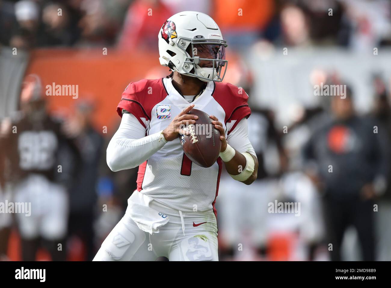 Arizona Cardinals quarterback Kyler Murray looks to pass during an NFL ...