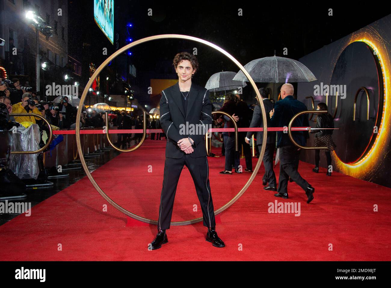Timothee Chalamet poses for photographers upon arrival at the premiere ...