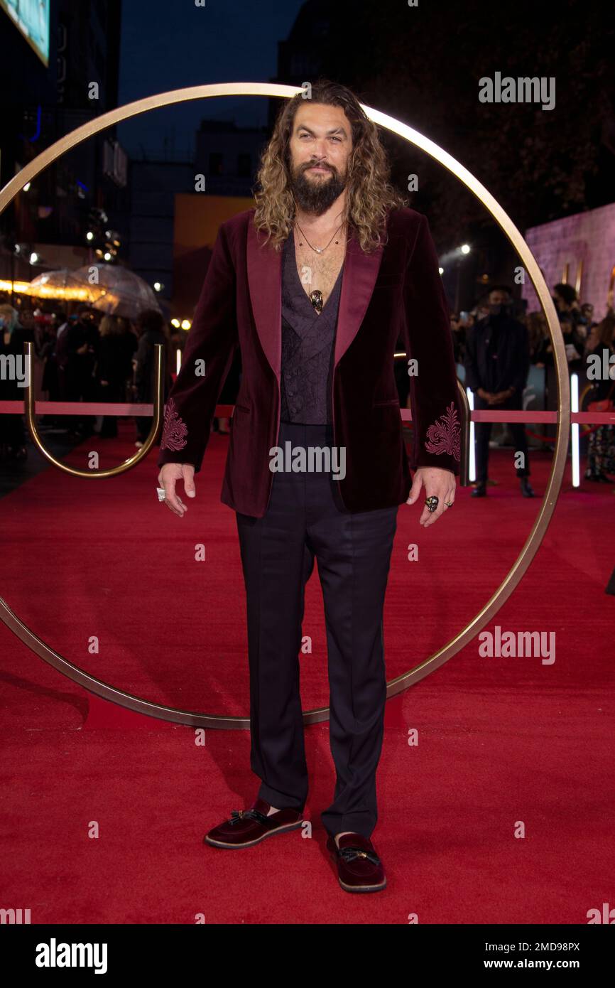Jason Mamoa poses for photographers upon arrival at the premiere of the ...