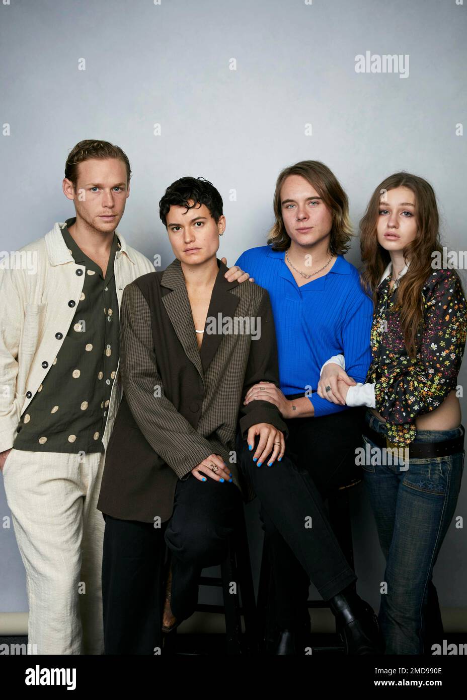 Cole Doman, from left, Lio Mehiel, director Vuk Lungulov-Klotz, and ...
