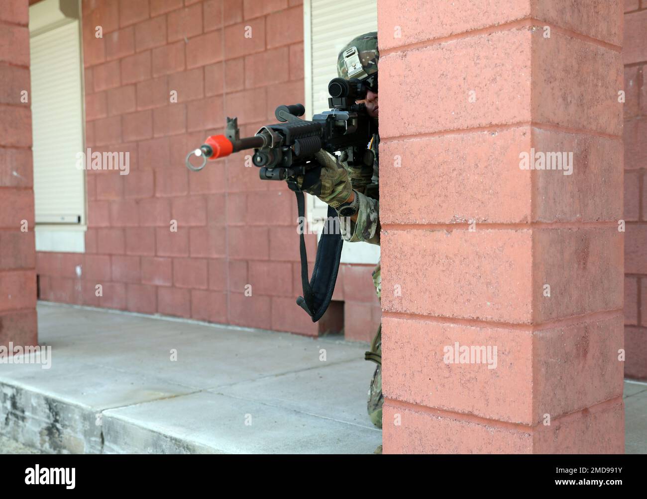 U.S. Army National Guard Spc. James Murphy, assigned to 160th Engineer ...