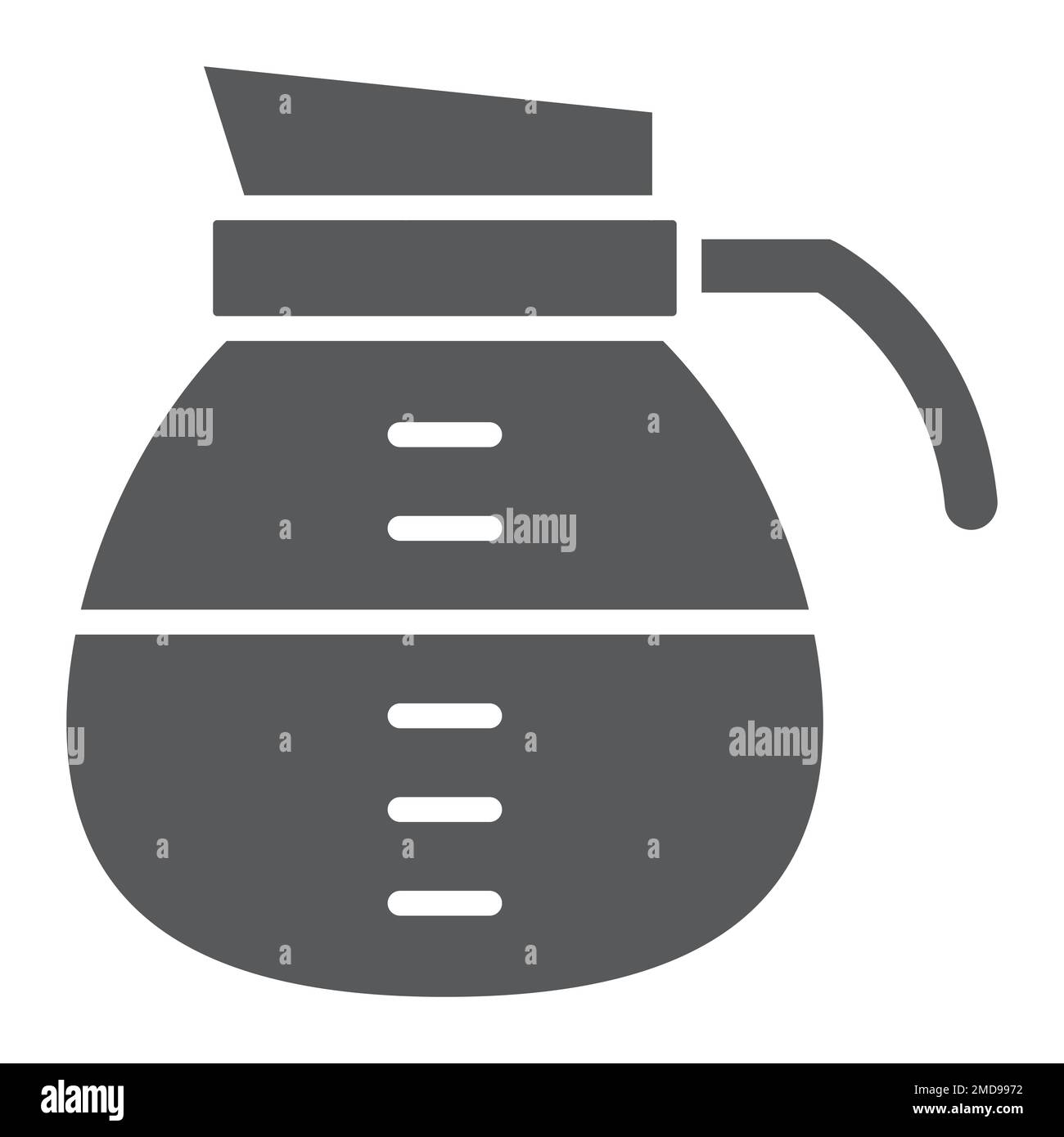 Coffee pot glyph icon, coffee and cafe, drink sign vector graphics, a ...