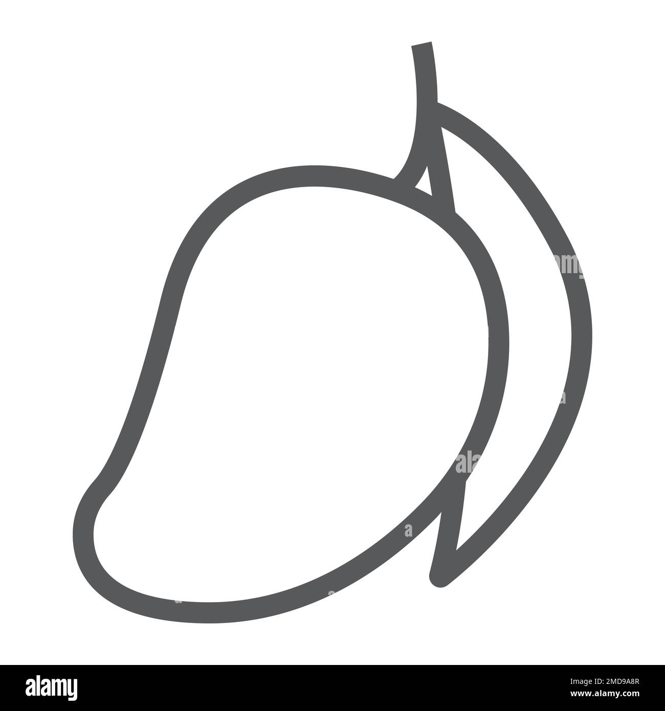 Mango line icon, fruit and vitamin, tropical sign, vector graphics, a ...