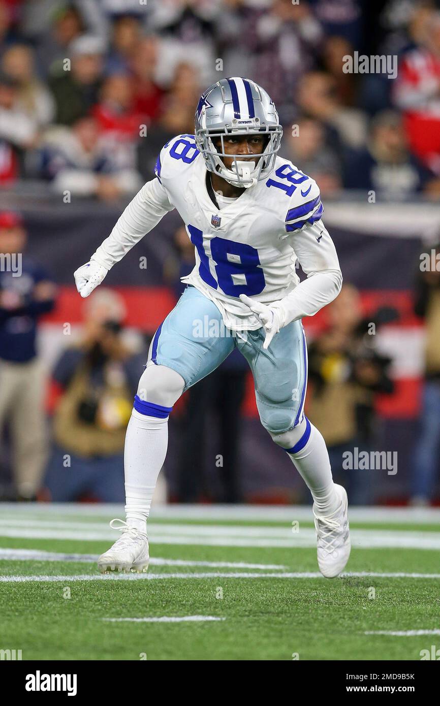 Dallas Cowboys safety Damontae Kazee (18) defends during the second ...