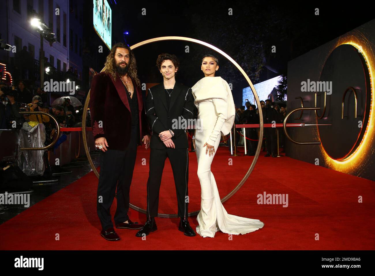 Jason Momoa From Left Timothee Chalamet And Zendaya Pose For