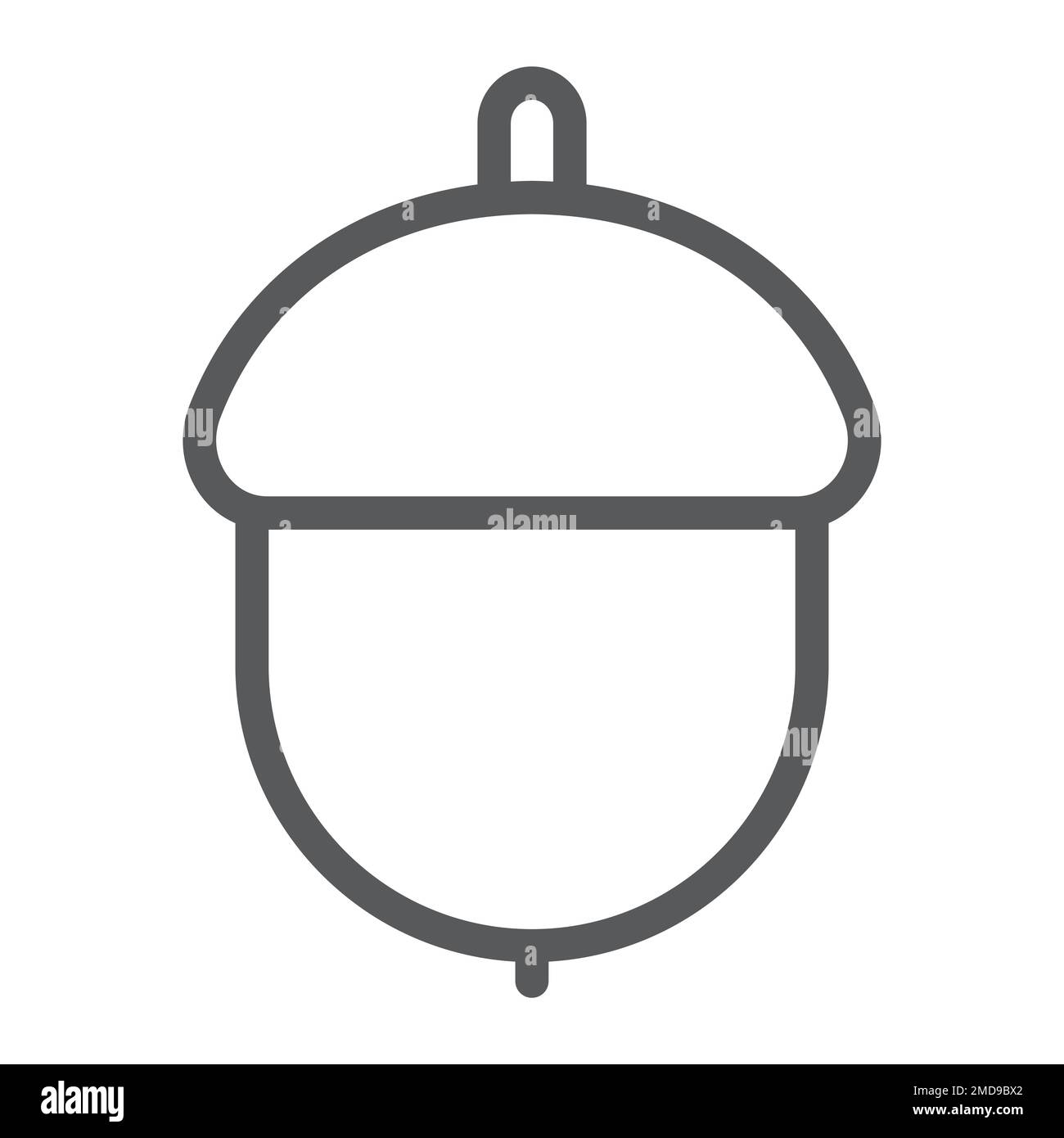 Acorn line icon, fruit and vitamin, nut sign, vector graphics, a linear ...
