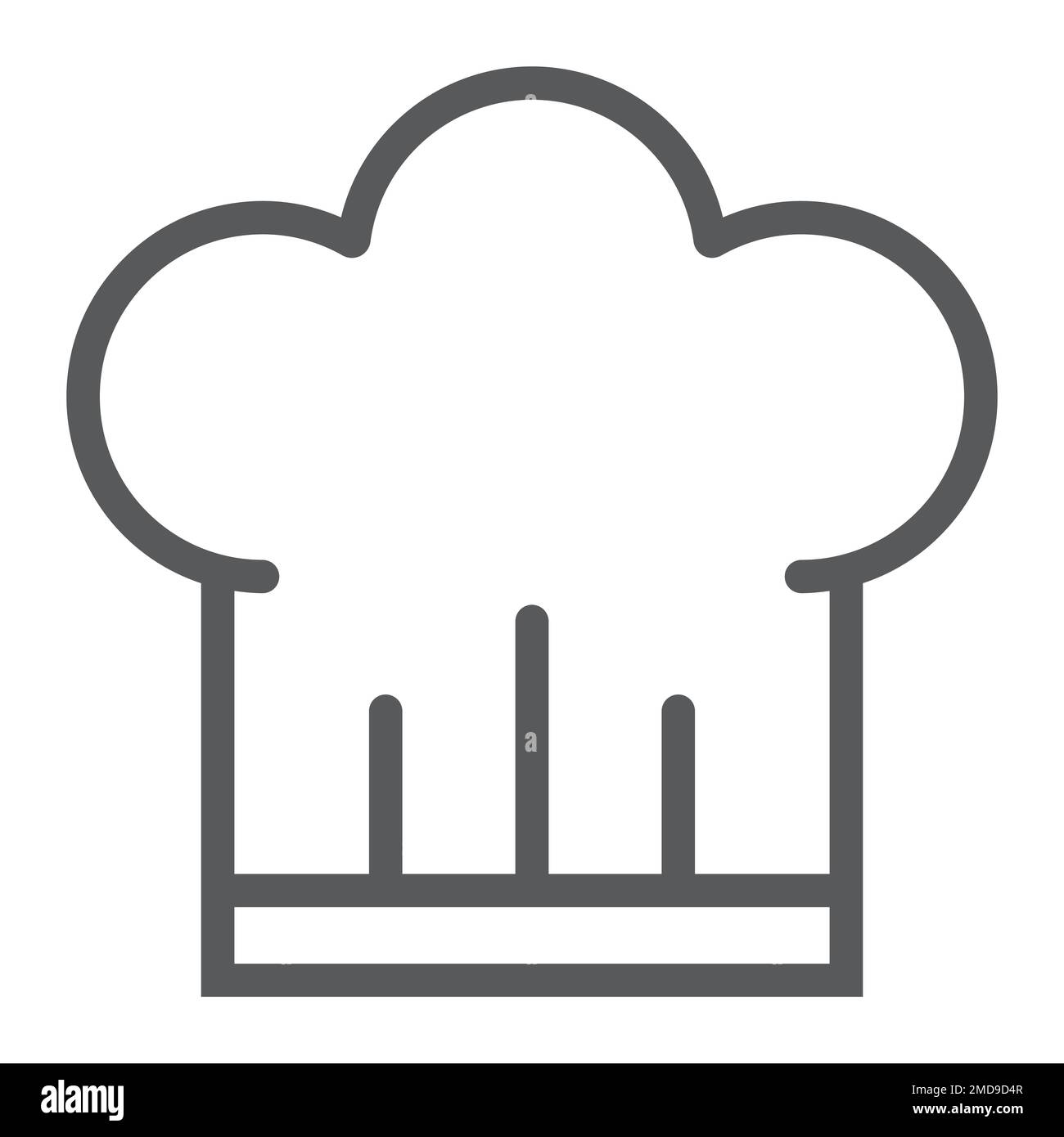 Chef hat line icon, kitchen and cooking, cook hat sign vector graphics ...