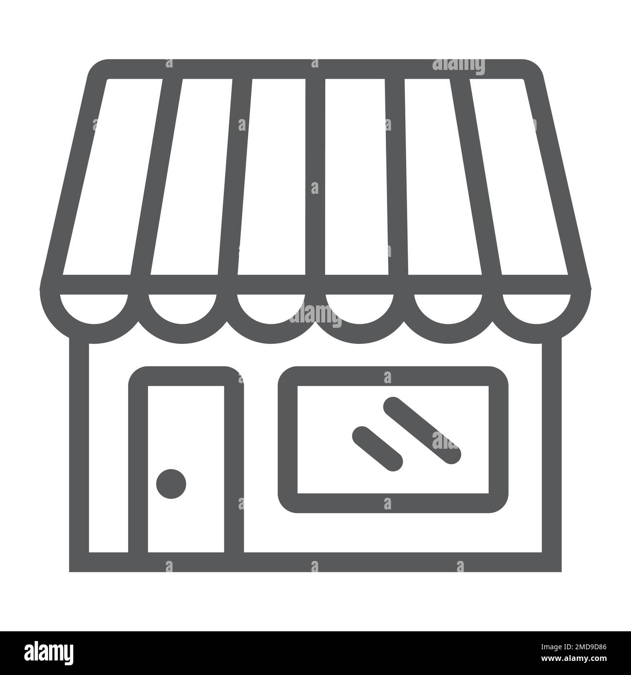 Store line icon, business and market, shop sign vector graphics, a ...