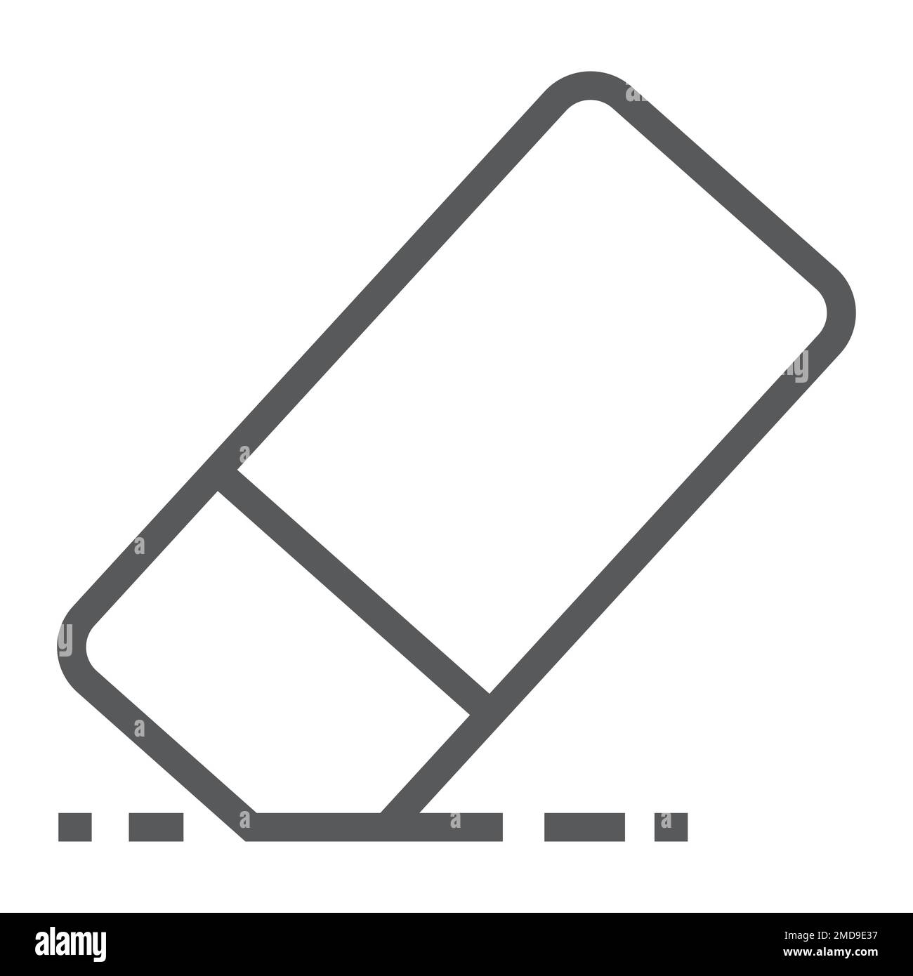 Eraser line icon, school and education, rubber sign vector graphics, a ...