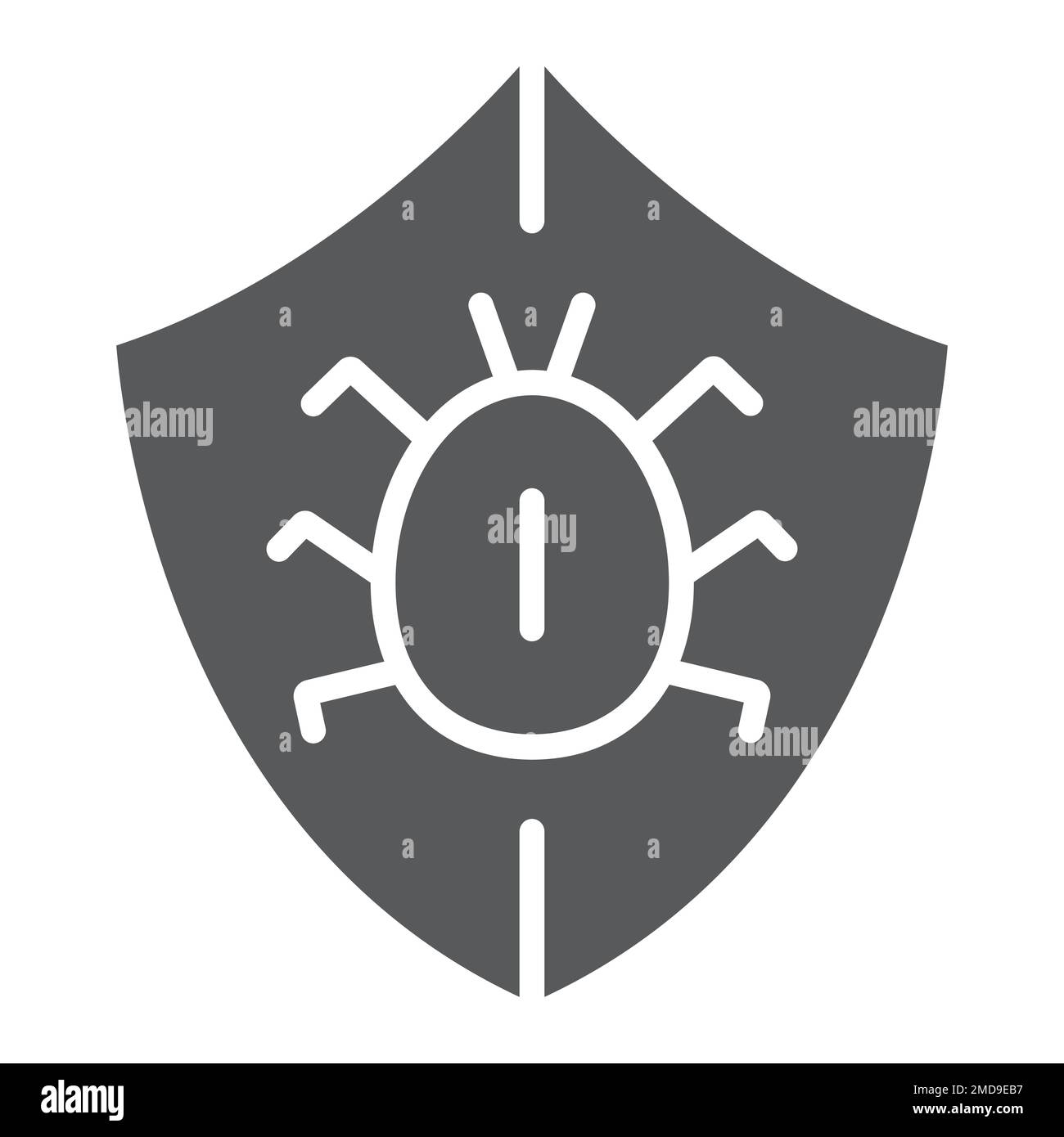 Antivirus glyph icon, security and protection, shield sign, vector ...