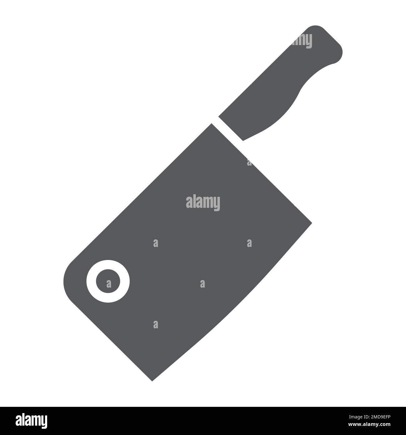 Meat cleaver knife glyph icon, kitchen and cooking, butcher knife sign ...