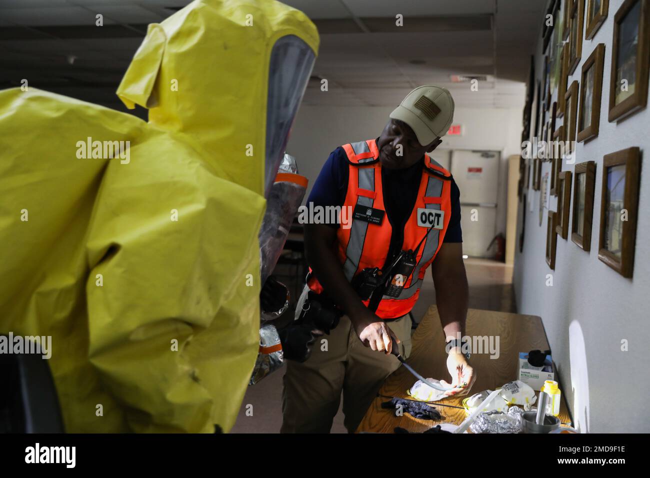 U.S. Army Sgt. Tiffany Zumaya and Sgt. Thomas Brown from the 9th Civil ...