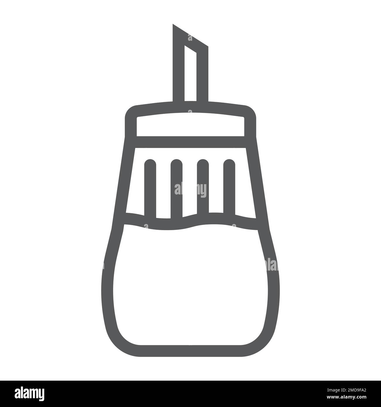 Sugar line icon, diet and food, sweet sign vector graphics, a linear ...