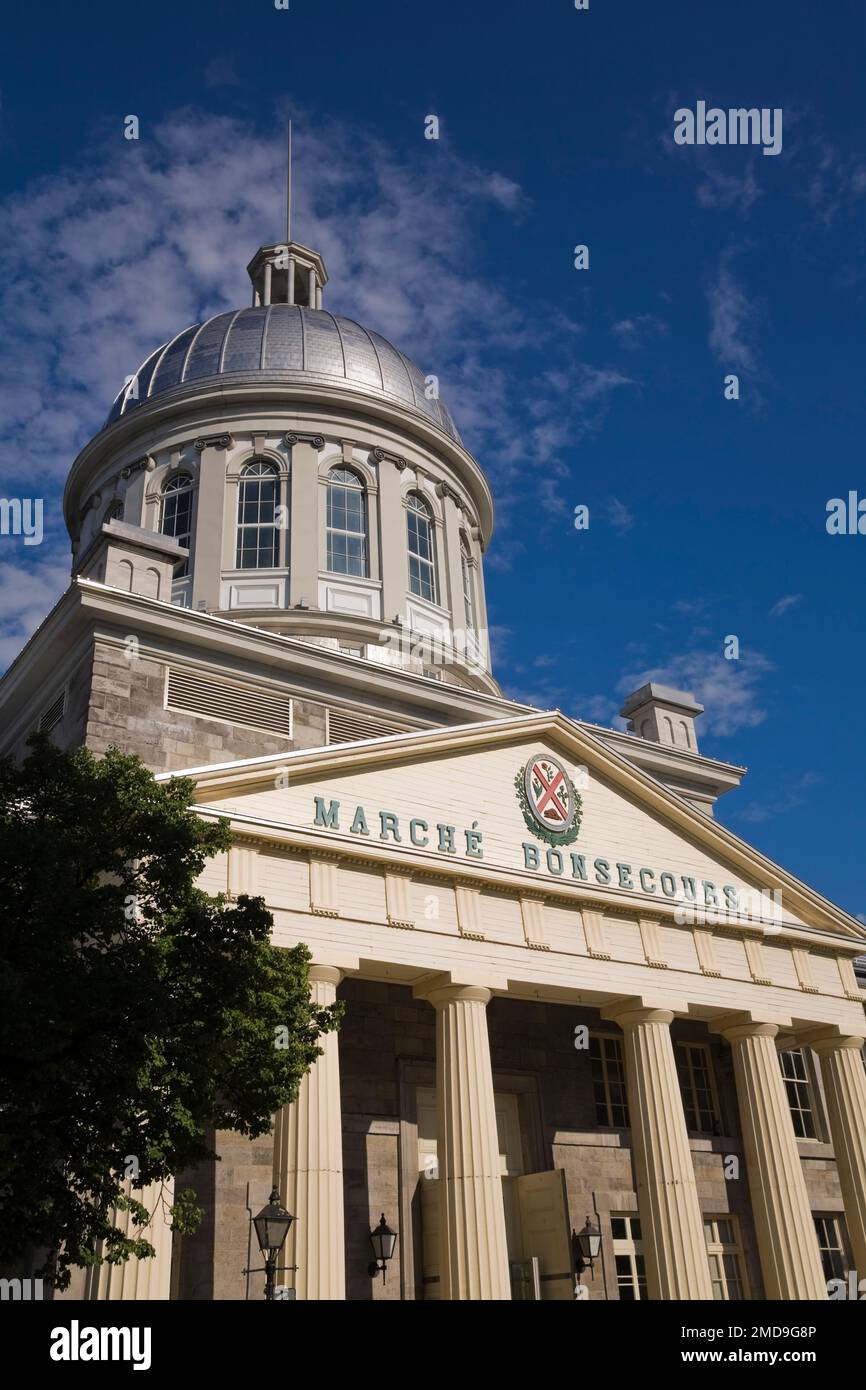 Bonsecours Market building in summer, Old Montreal, Quebec, Canada ...