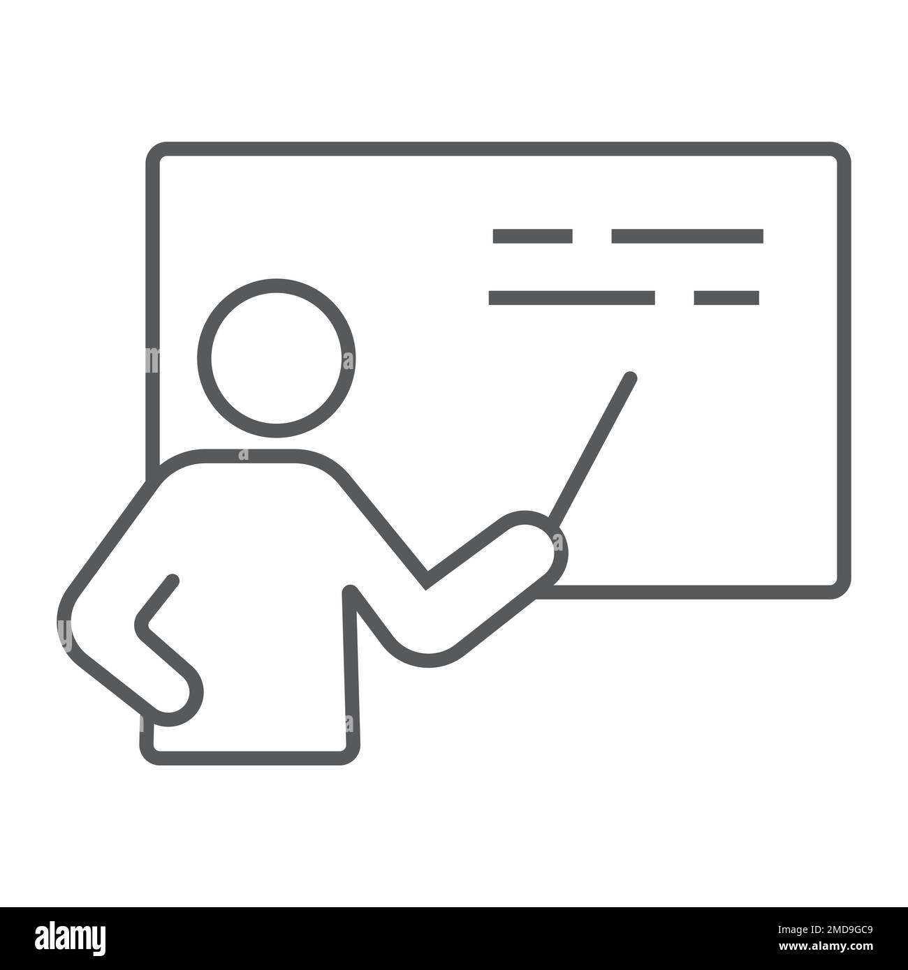 Teacher thin line icon, school and education, training sign vector ...
