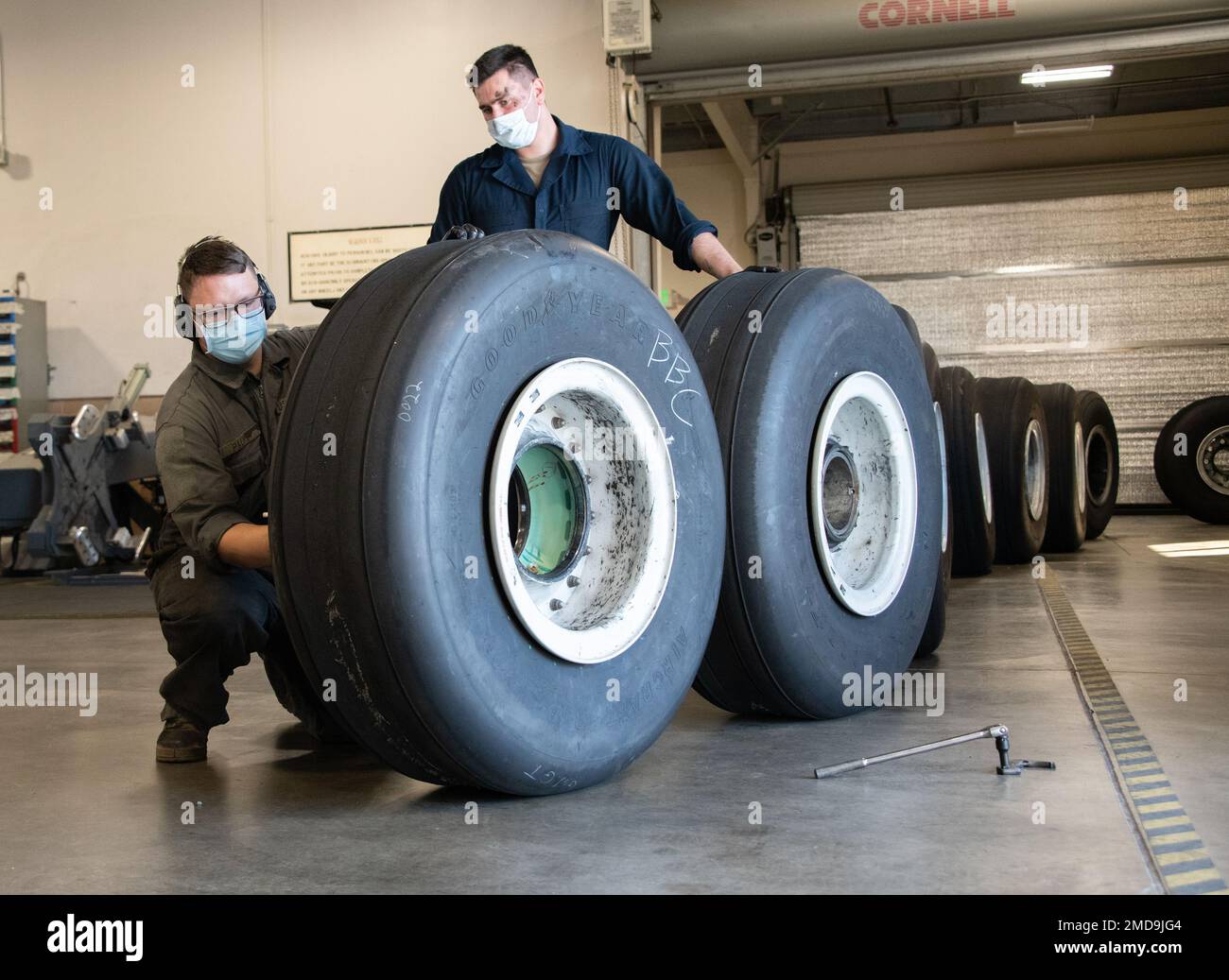 U.S. Air Force Senior Airmen Joseph Palke, left, and Christopher ...