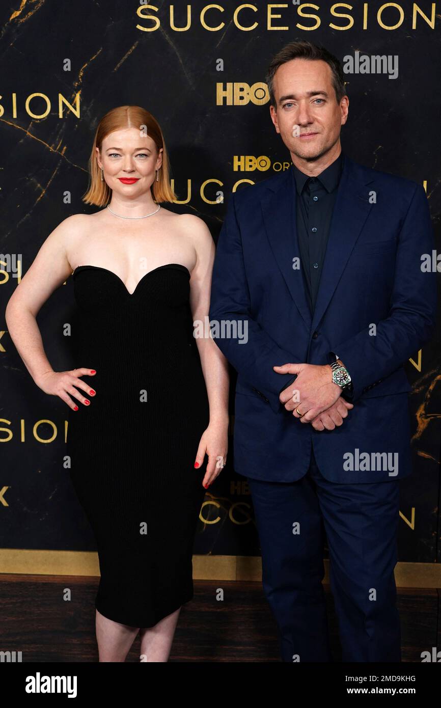 Sarah Snook and Matthew Macfadyen attend HBO's "Succession" season 3 ...