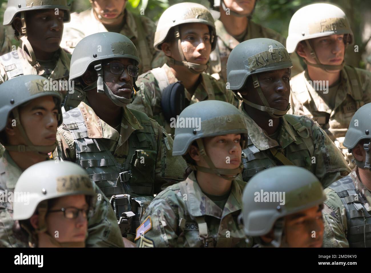 Officer candidates conduct land navigation training on July 14, 2022 ...