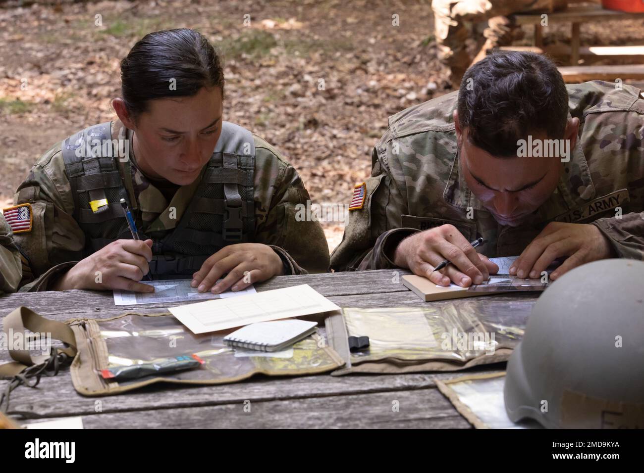 Officer candidates conduct land navigation training on July 14, 2022 ...
