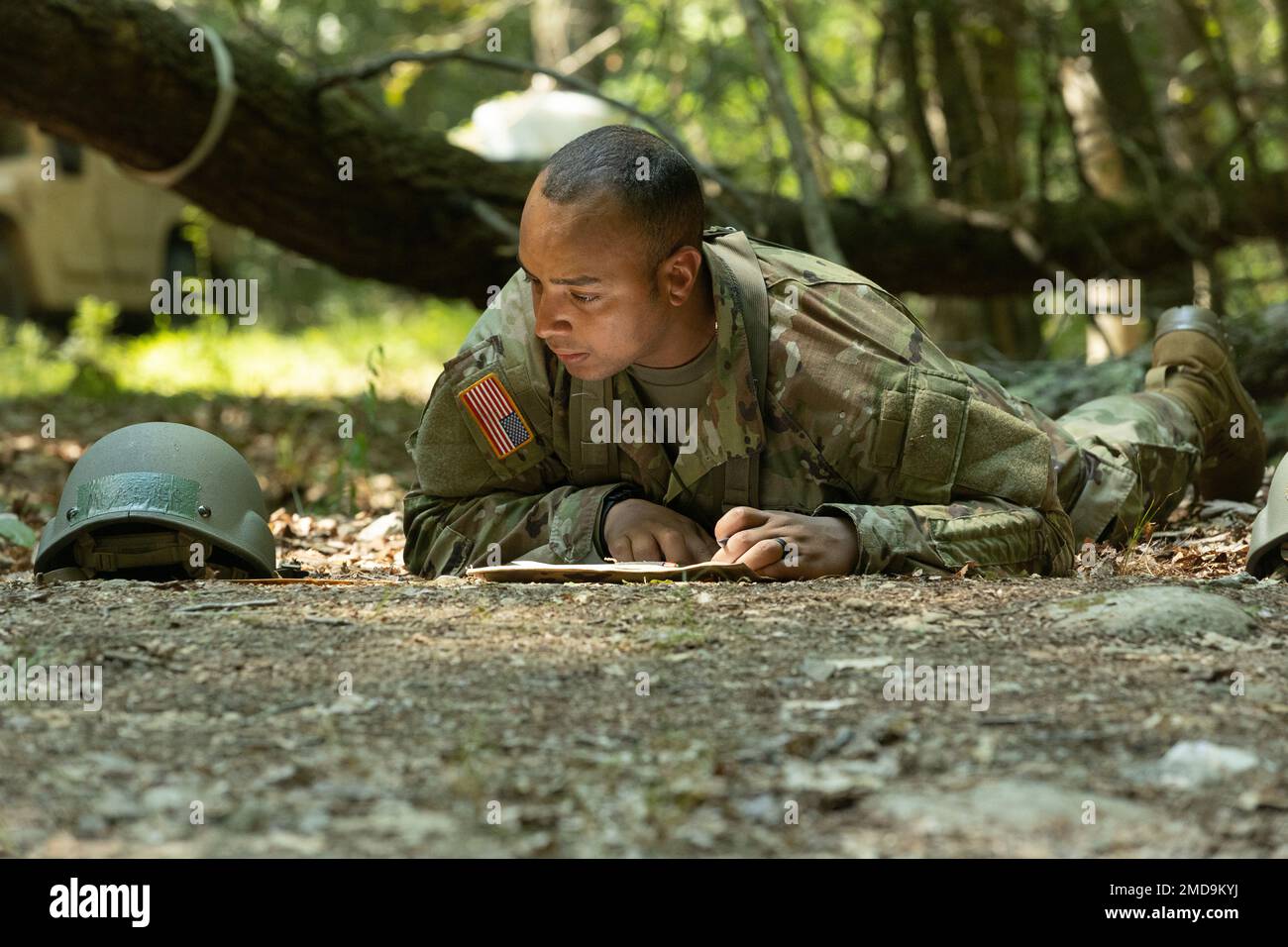 Officer candidates conduct land navigation training on July 14, 2022 ...