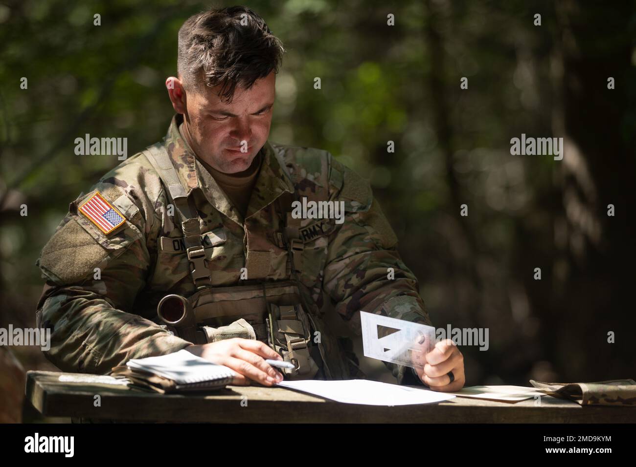 Officer candidates conduct land navigation training on July 14, 2022 ...