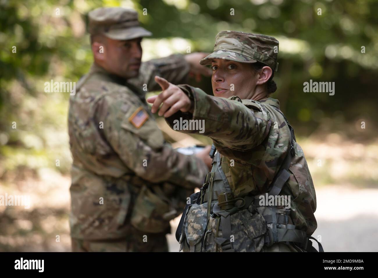 Officer candidates conduct land navigation training on July 14, 2022 ...