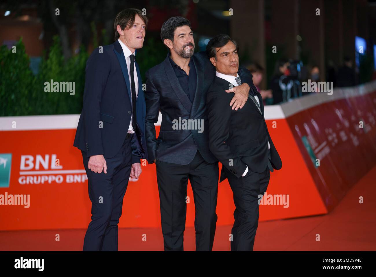 Actors, from left, Kris Marshall, Pierfrancesco Favino, and Deepak ...
