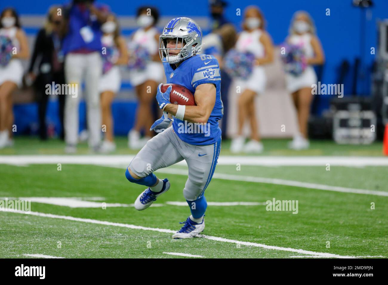 Detroit Lions wide receiver Tom Kennedy runs during the first half of ...