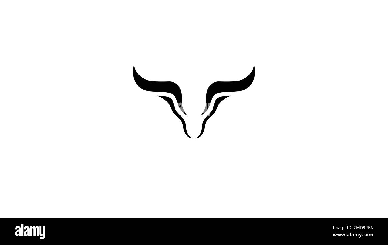 Creative Bull Head Logo Design Vector illustration Stock Vector Image ...
