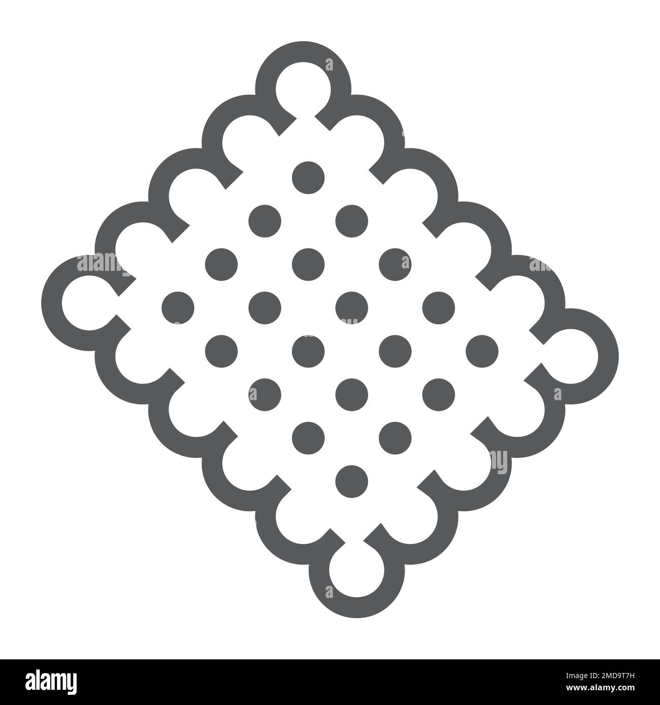 Cracker biscuit line icon, sweet and tasty, dessert sign vector ...