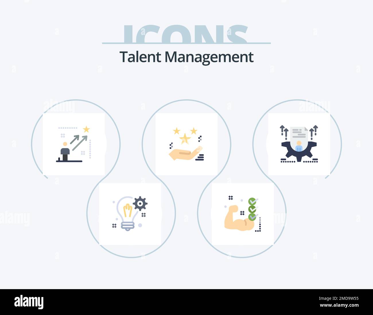 Talent Management Flat Icon Pack 5 Icon Design. star. hand. routine ...