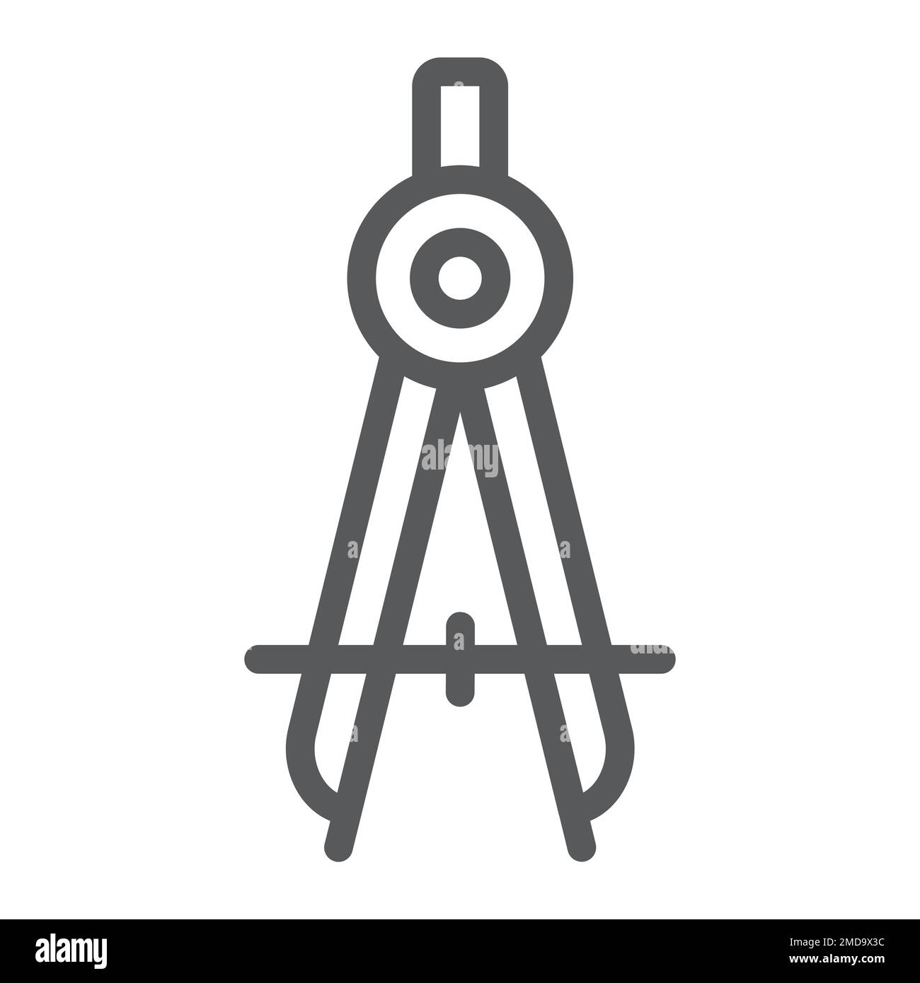 Divider line icon, school and education, compass sign vector graphics ...