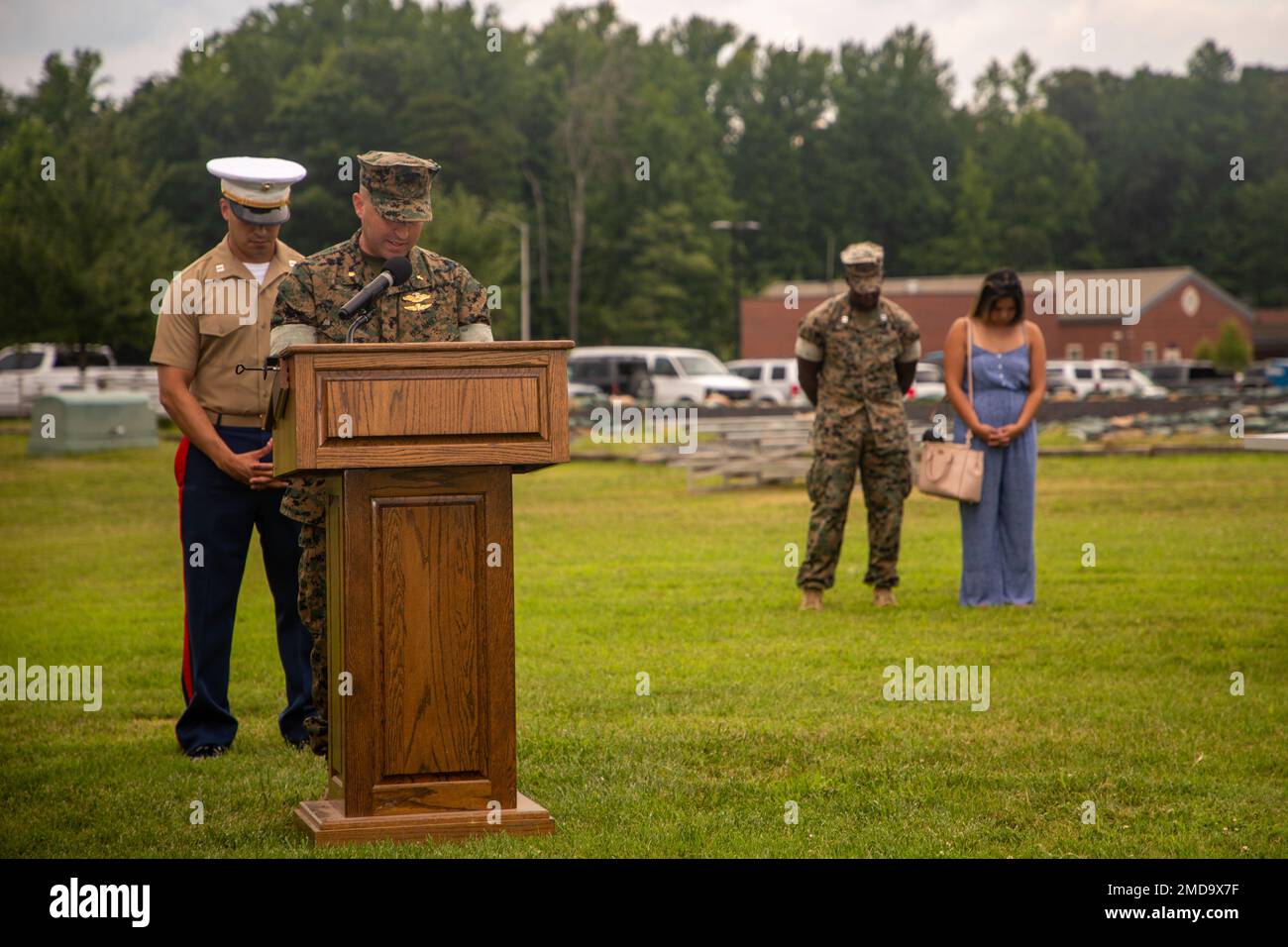 U.S. Navy Lt. Cmdr. Stephan Griffin, the chaplain of The Basic School ...
