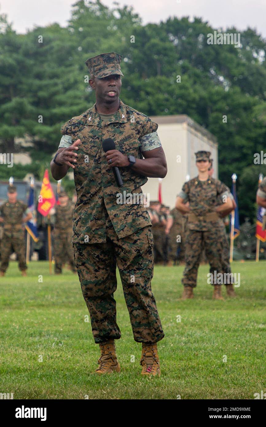 U.S. Marine Corps Col. Reginald J. McClam, the incoming commander of ...
