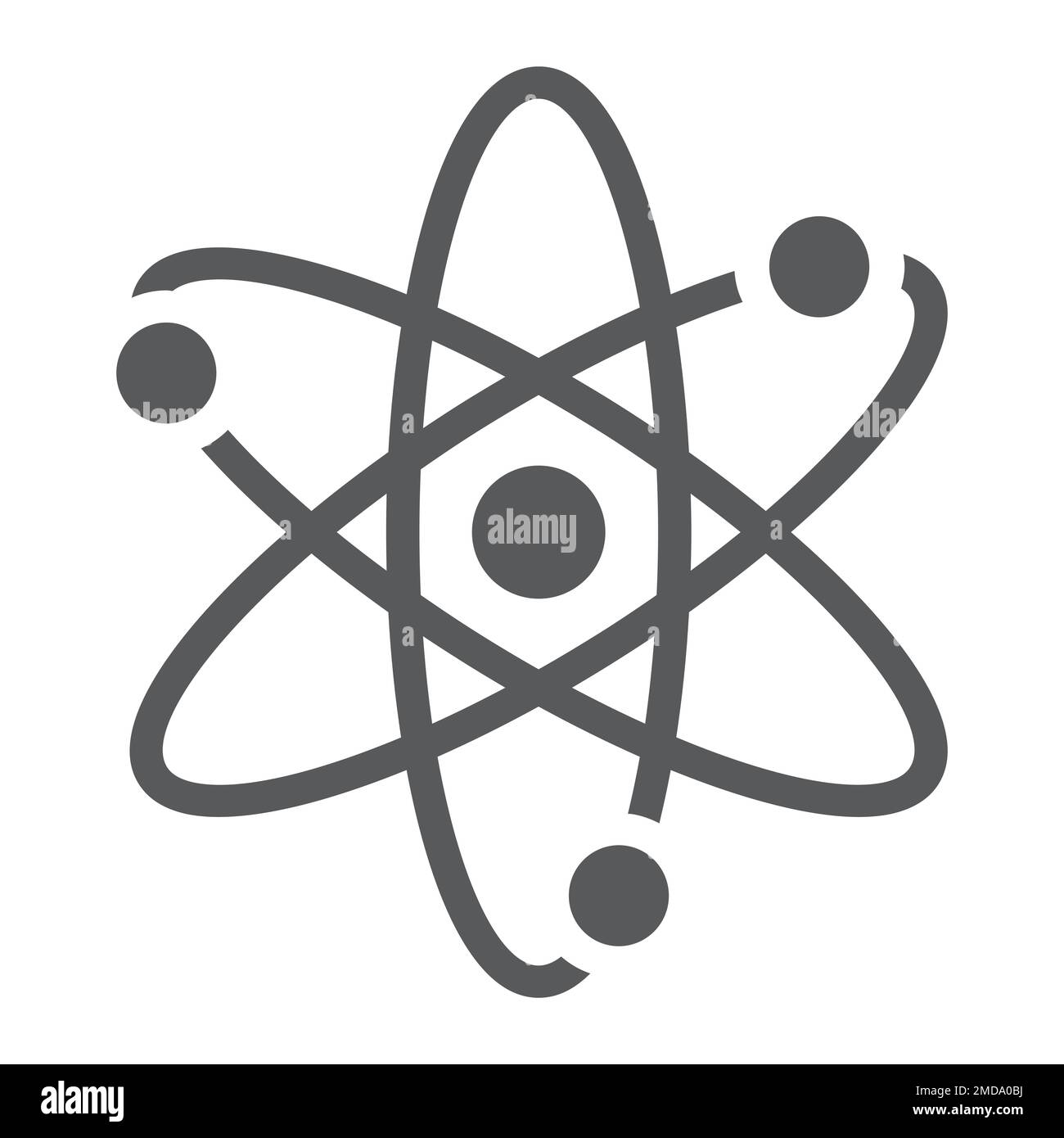 Atom glyph icon, school and education, physics sign vector graphics, a solid pattern on a white ...