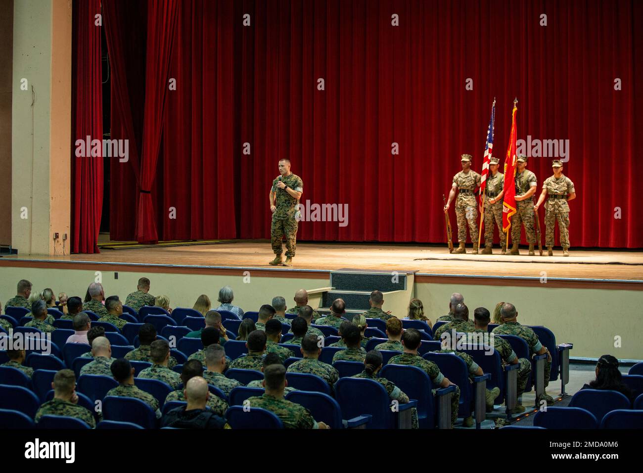U.S. Marine Corps Lt. Col. Armando Martinez, outgoing commanding ...