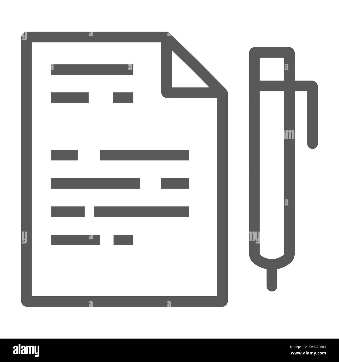 Quiz line icon, school and education, exam sign vector graphics, a ...