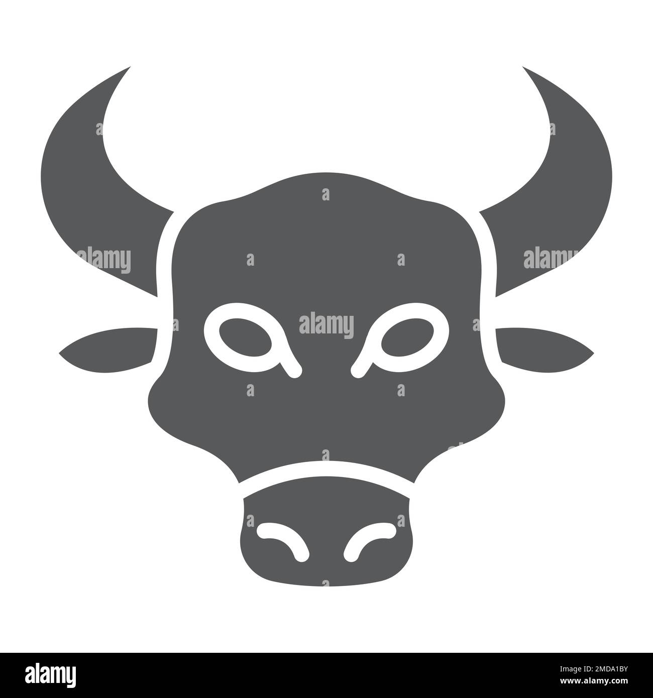 Bull glyph icon, animal and zoo, cow sign vector graphics, a solid ...