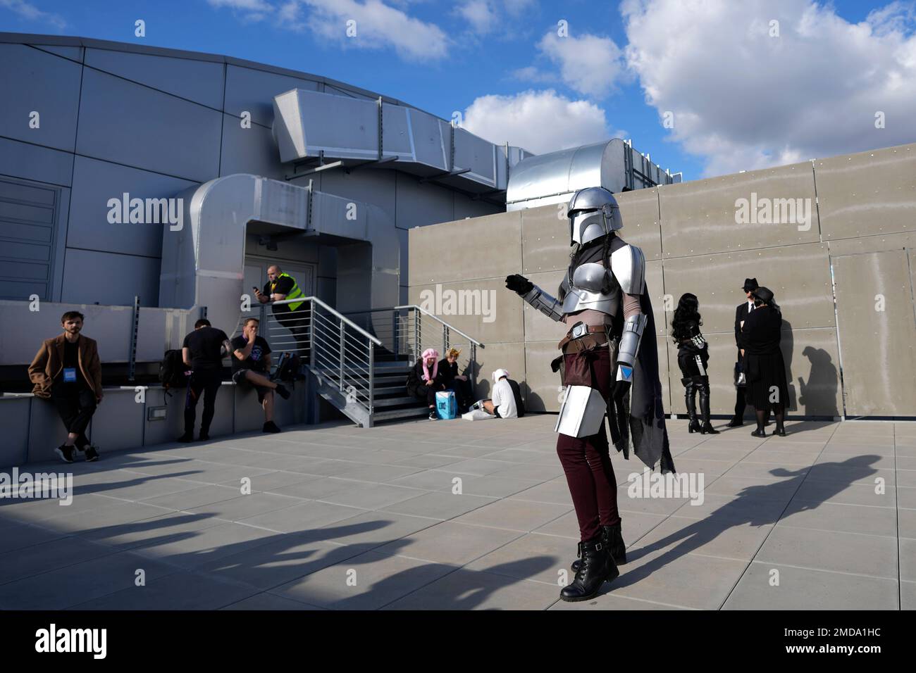 A cosplayer poses for a photo during the Comic Con event in Prague ...