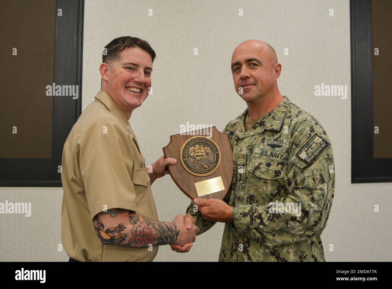 WASHINGTON, DC (July 14, 2022) - Capt. Mark Burns (right), Naval ...