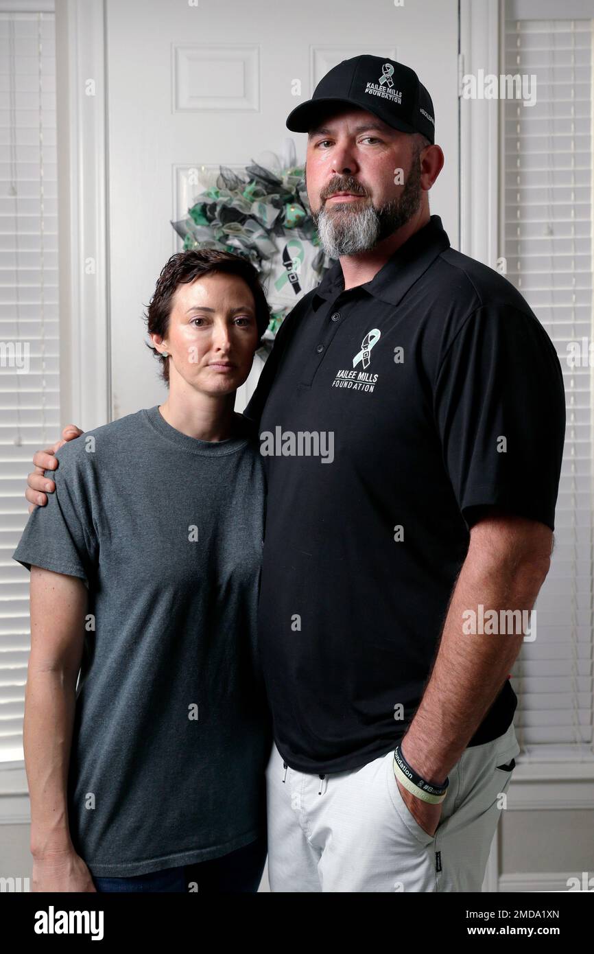 In this Oct. 12, 2021, photo, David and Wendy Mills, parents of Kailee ...