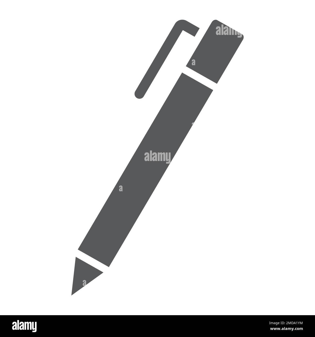 Pen glyph icon, school and education, edit sign vector graphics, a ...