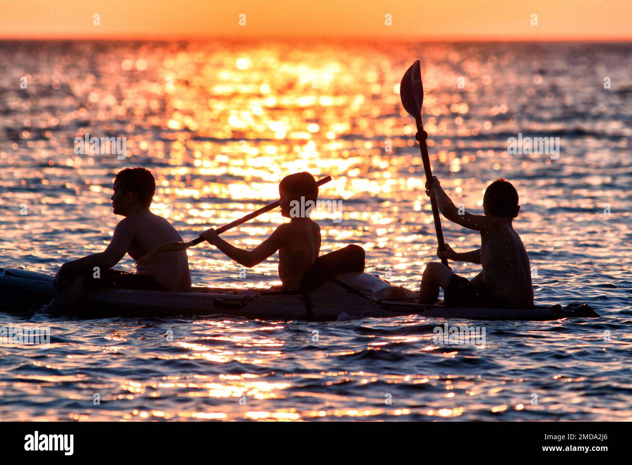 Children on kayaking lake hi-res stock photography and images - Alamy